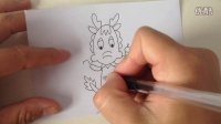 十二生肖简笔画.龙的画法