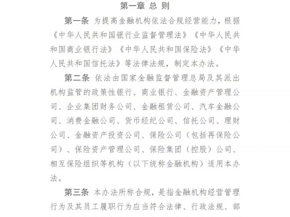 2024年金融机构合规管理办法