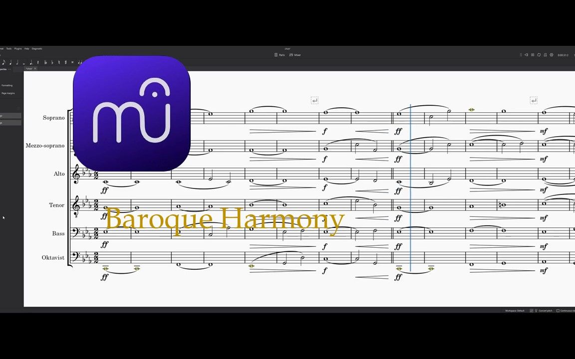 [MuseScore4] MuseScore4官方音源也太棒力 - 恢弘的巴洛克和声(搬运)!