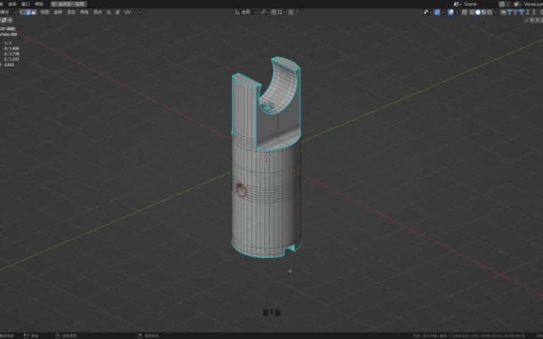 【Blender与C4d多边形建模教程】布尔基础 17 选择锐边倒角