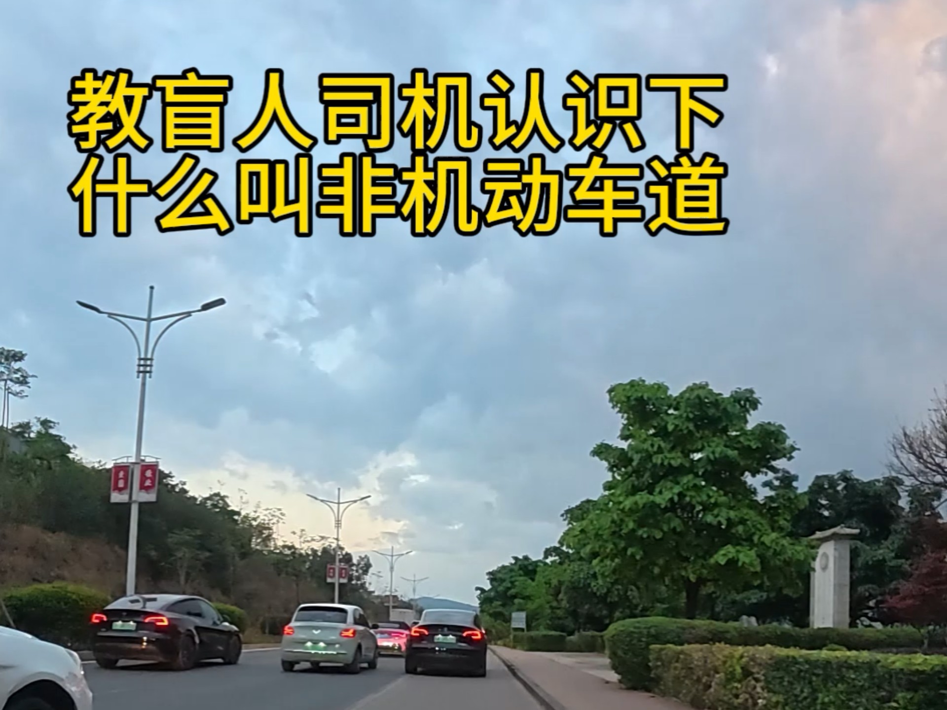 教盲人司机认识下什么叫非机动车道