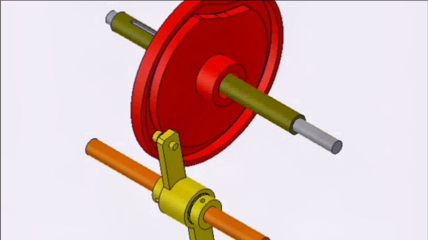 凸轮可以把直线运动转化成直线运动,机械中常见凸轮机构工作动画