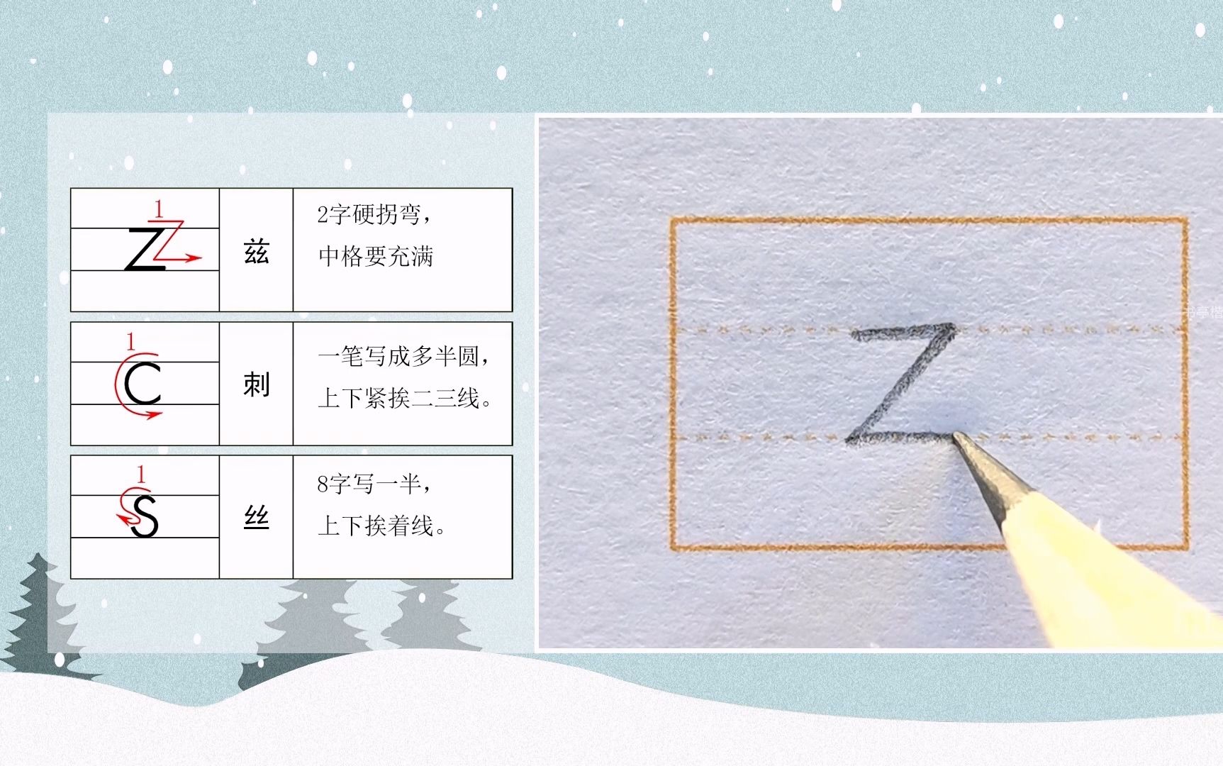 汉语拼音规范书写,声母zcs