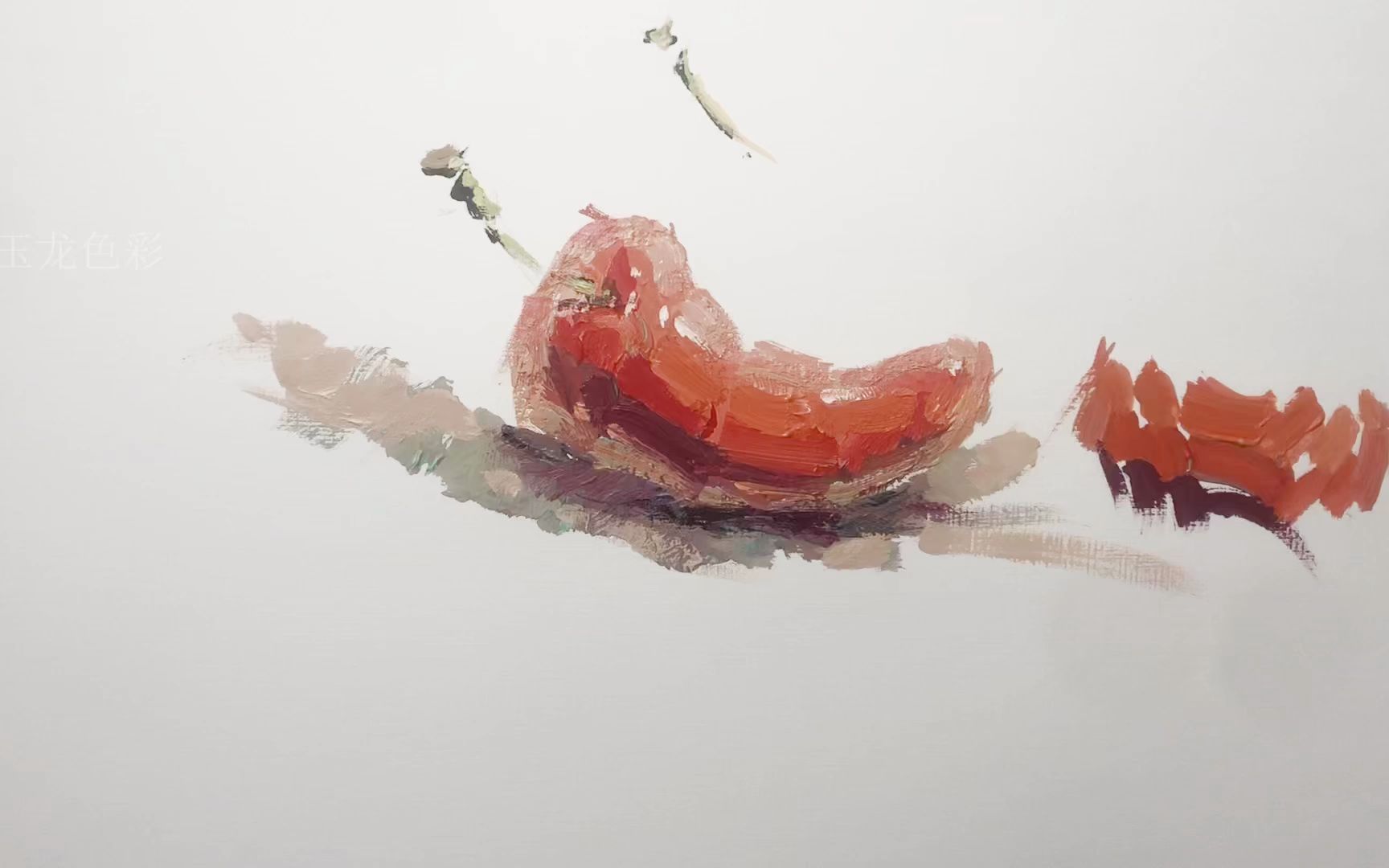 一分钟教你画红辣椒【色彩静物】