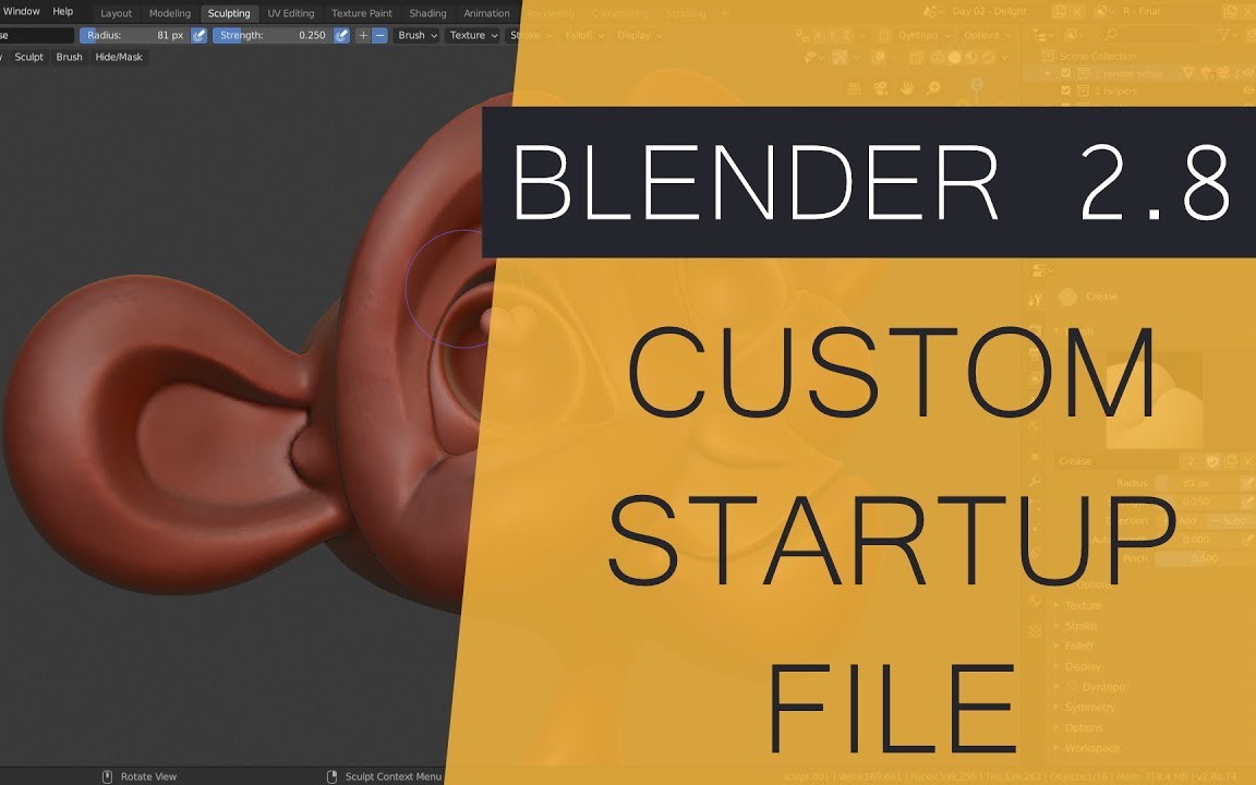 设置和存储Blender 2.8的自定义默认首选项-游戏开发的Blender