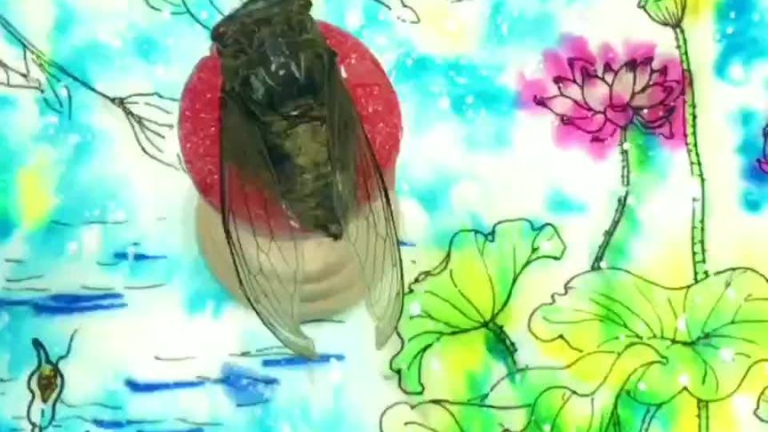 知了在树上叫,池塘里的荷花开了,看看一幅漂亮的荷塘美景如何画
