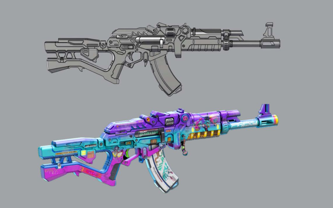 【Maya枪械建模】次世代武器“步枪”高模布线制作,基础模型建模