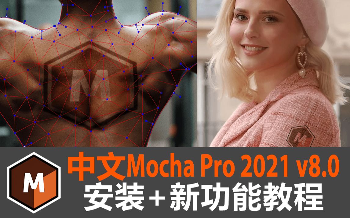 中文汉化摩卡8.0插件 Boris FX Mocha Pro 2021 v8.0.0安装+新功能...
