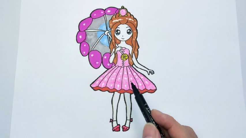 儿童简笔画教程视频之叶罗丽,画茉莉仙子简笔画,简单又美美哒