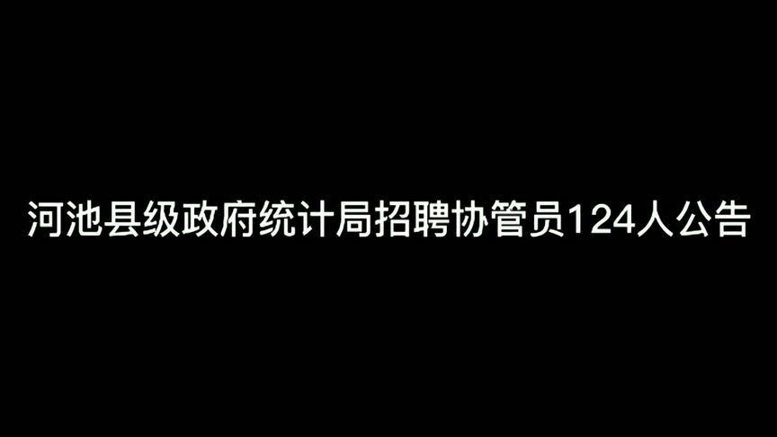 2020河池县级政府统计局招聘协管员124人公告