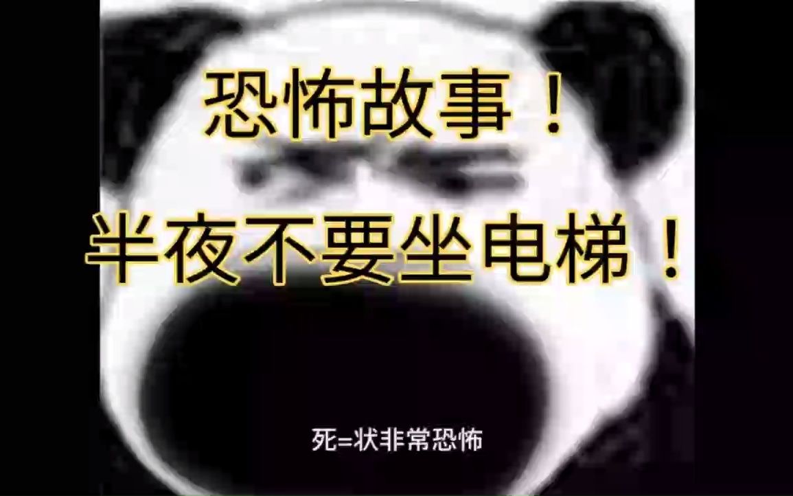 恐怖故事:半夜不要坐电梯!谁能拒绝搞笑熊猫头呢~