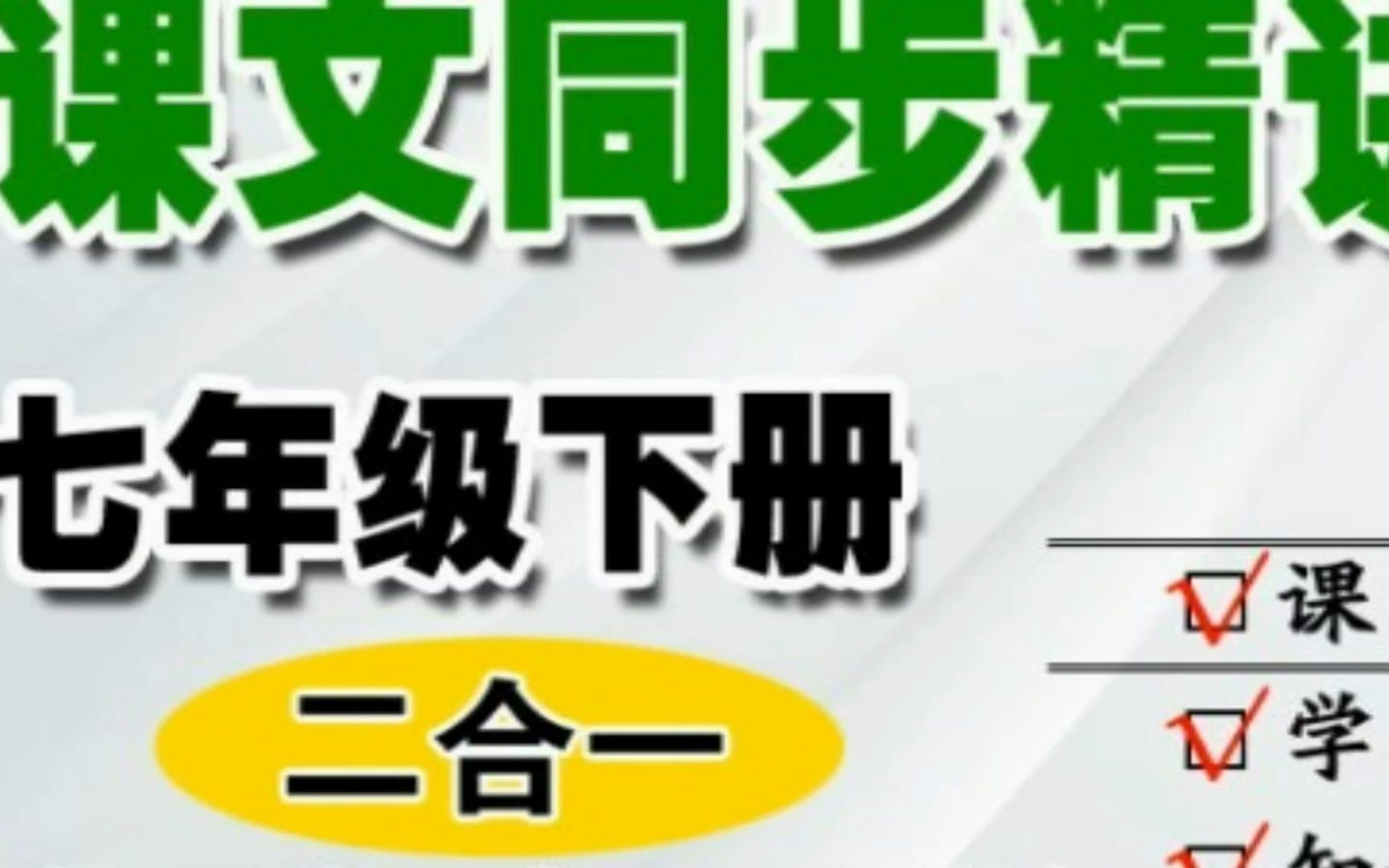 晓晓老师语文课堂-七下语文同步课程精讲-好课