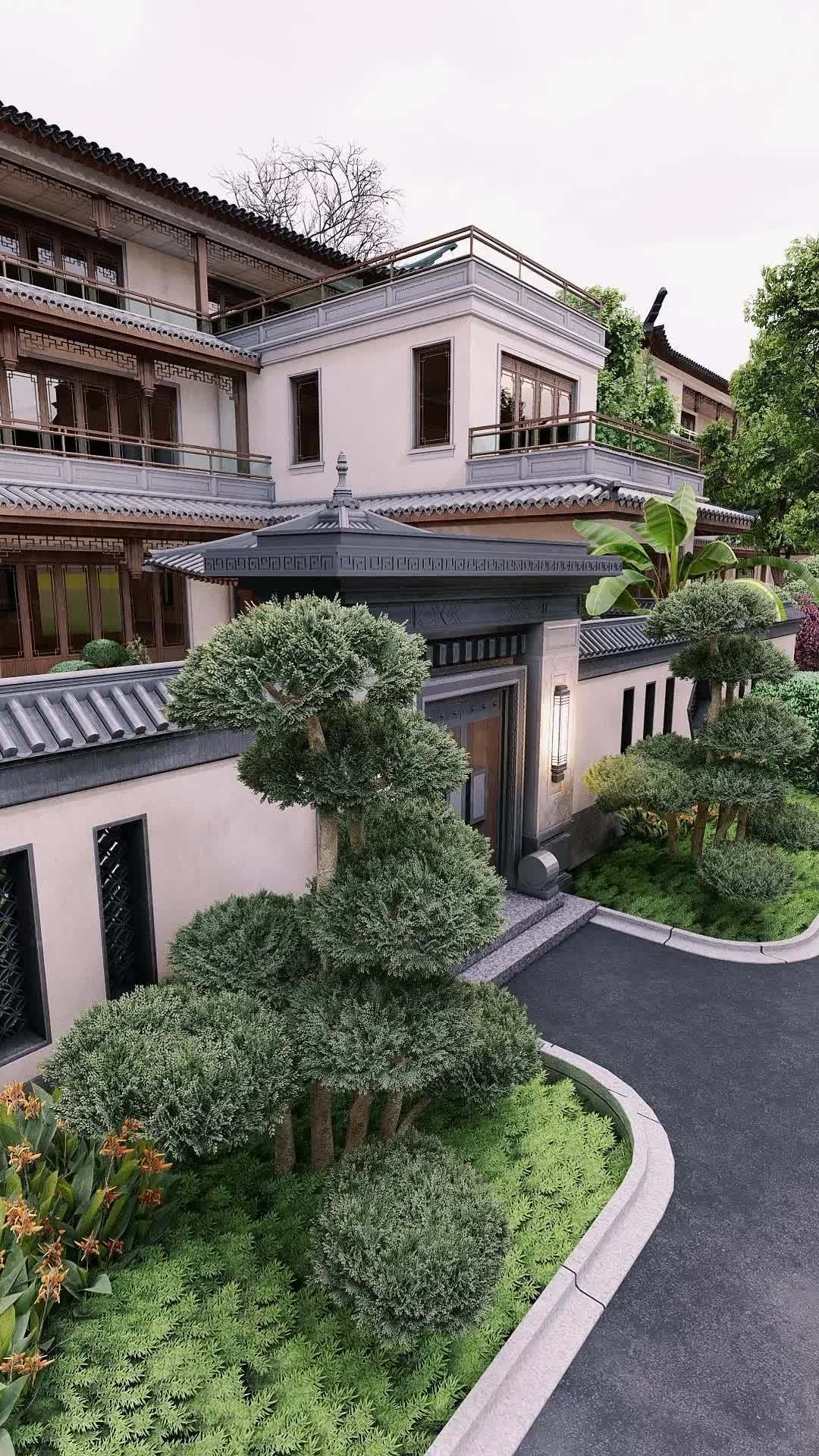 ...别墅庭院花园效果图 #花园 #花园生活 #庭院 #庭院设计 #园林景观 #...