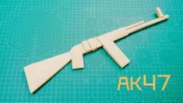真正简单又仿真的AK47折纸枪模型,拿到成品后爱不释手!