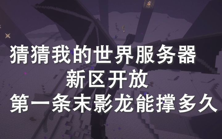我的世界服务器腐竹偷窥玩家 新区开放争抢一血末影龙