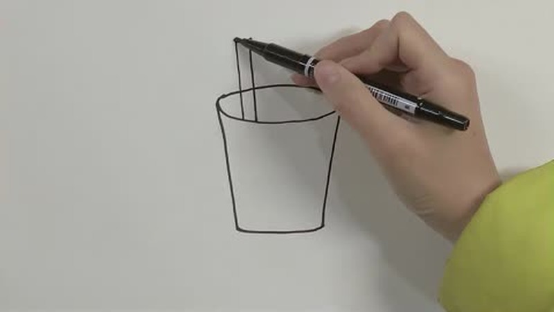 简笔画画笔筒,画时代美术