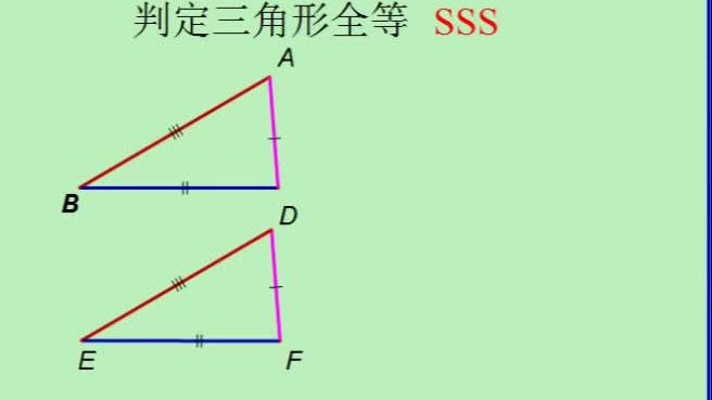 三角形全等的五种判定#原创 #记录美好生活 #会动的数学