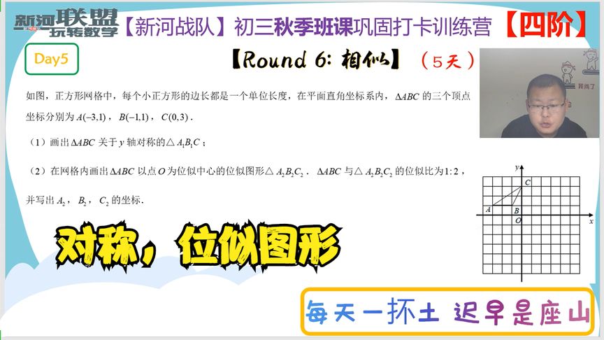 初数相似中的位似问题,如何在网格中画出位似图形,看清限制条件