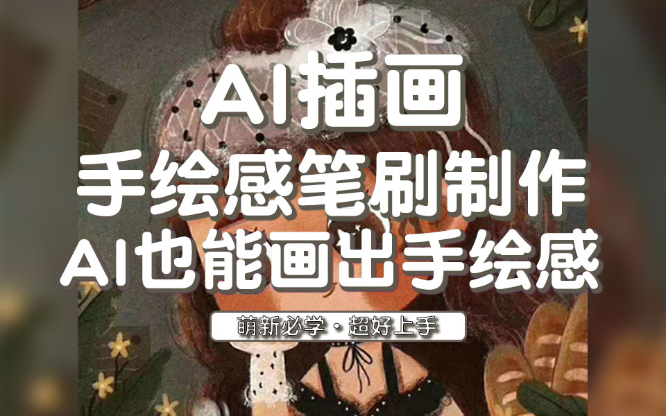 【AI插画】AI手绘感笔刷制作,AI也能画出手绘感!