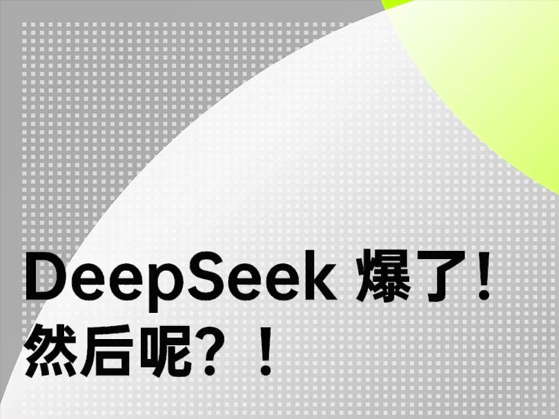 DeepSeek爆了!然后呢?极客科技谈!0208
