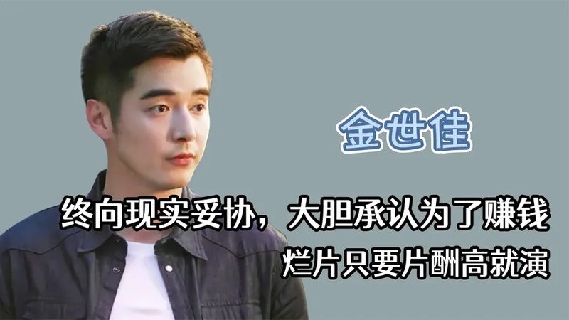 金世佳:终向现实妥协,大胆承认为了赚钱,烂片只要片酬高就演