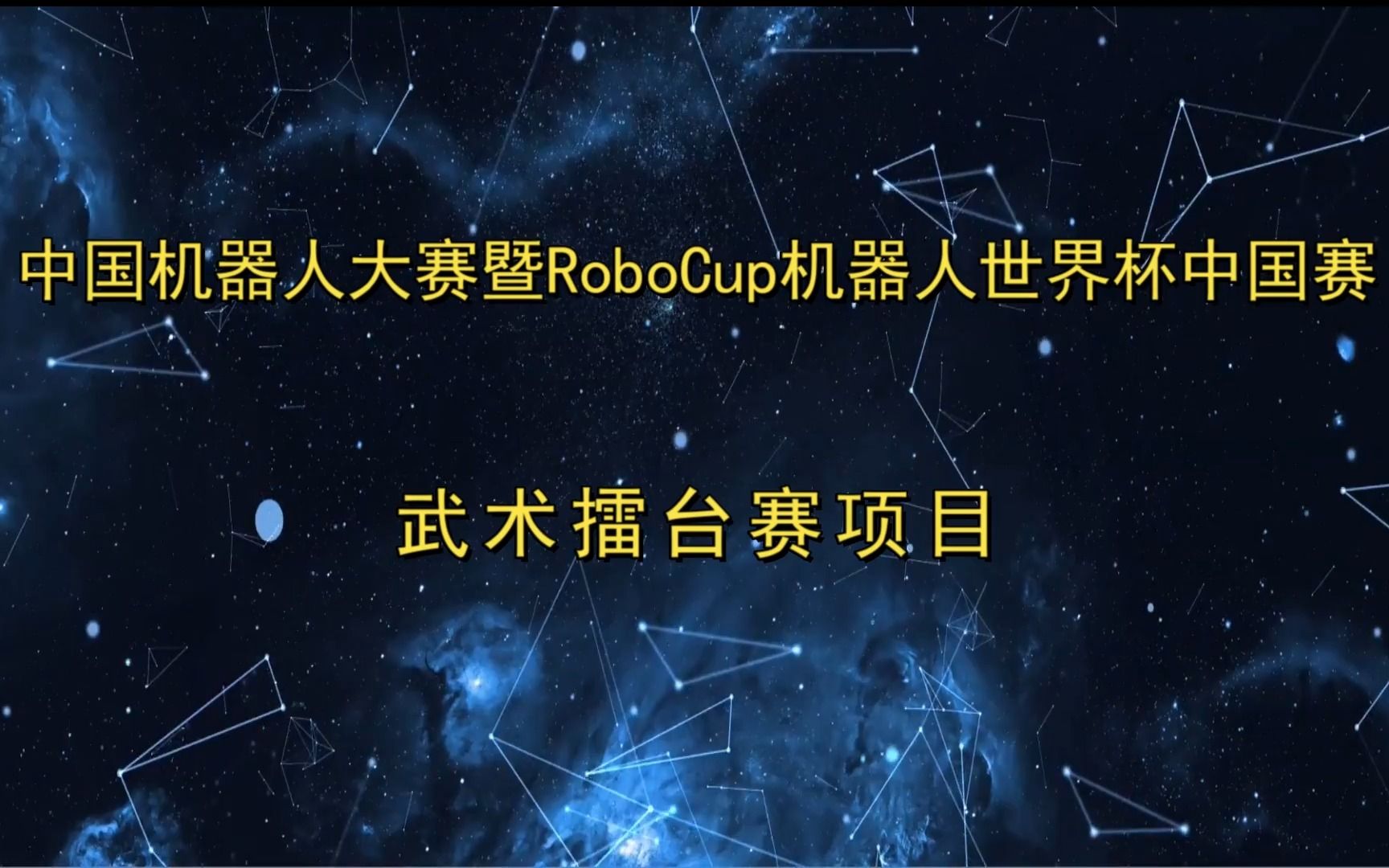 中国机器人大赛——机器人武术擂台赛