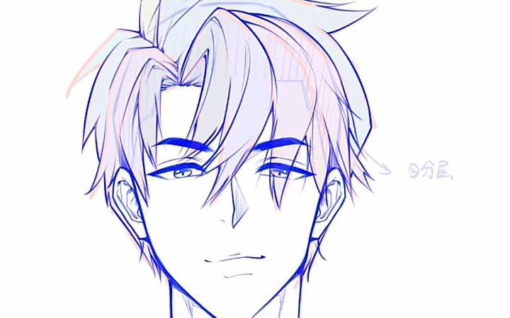【日韩漫画技能教学】动漫男生头发线稿画法 学日韩漫画设计有前途