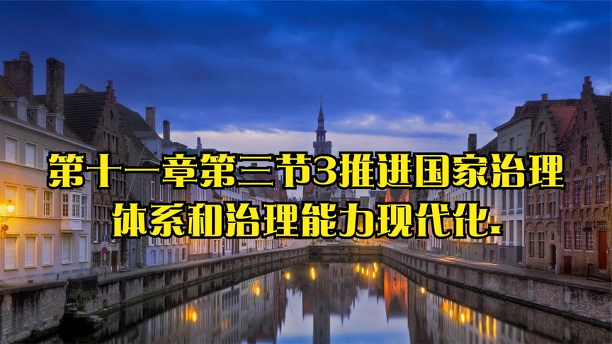 第十一章第三节3推进国家治理体系和治理能力现代化.