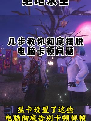 #绝地求生 按着视频里面的步骤给电脑显卡设置之后让你电脑彻底摆脱...