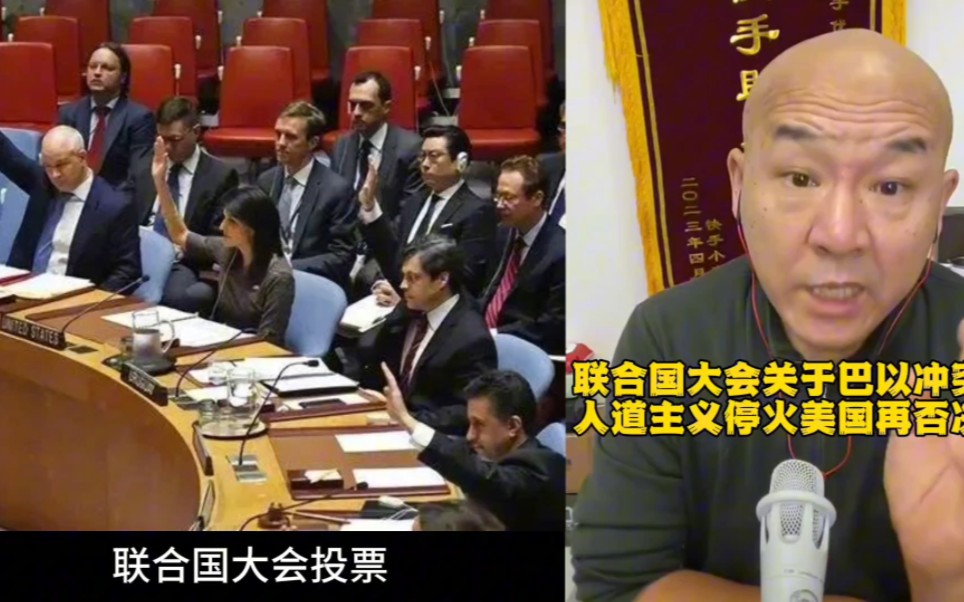 首席国哥:联合国关于巴以冲突人道主义停火会议上,美国再次一票否决!