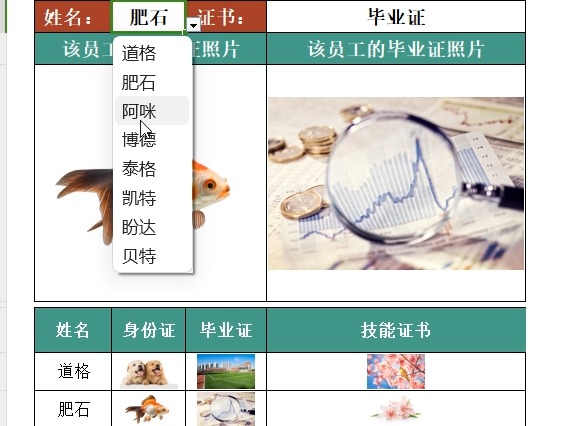 Excel和WPS中使用2个条件提取对应图片