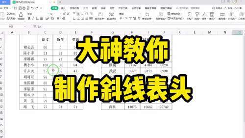 大神教你制作单双斜线表头,看一遍就能学会!