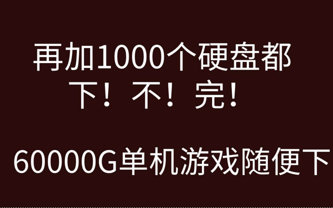 硬盘在颤抖!600000G游戏资源,你下的完吗?