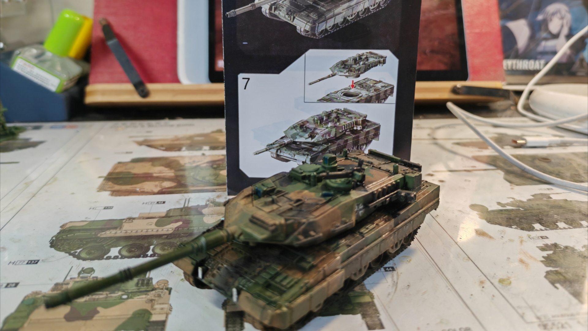 十块钱还要啥自行车?!旭嘉模型豹2A7主战坦克玩具制作