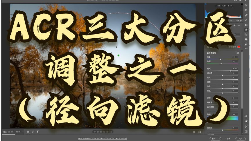 ACR三大分区调整之一(径向滤镜)