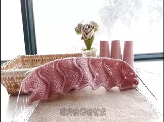 明月的棒针艺术 女士柔美水浪花毛衣袖子织法 零基础 编织教学 教程 ...