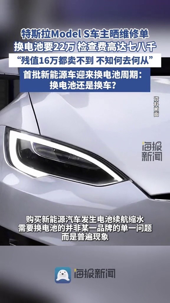 ...换电池周期:更换成本高于残值,换电池还是换车 #新能源汽车 #特斯拉