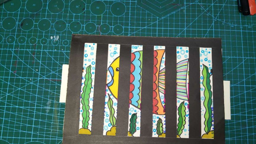 美术老师教你画一节有趣的创意美术作品《魔术画》,简单易学有趣