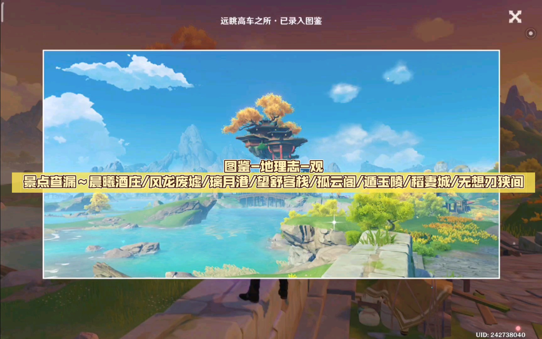 ...风龙废墟/璃月港/望舒客栈/孤云阁/遁玉陵/稻妻城/无想刃狭间_原神