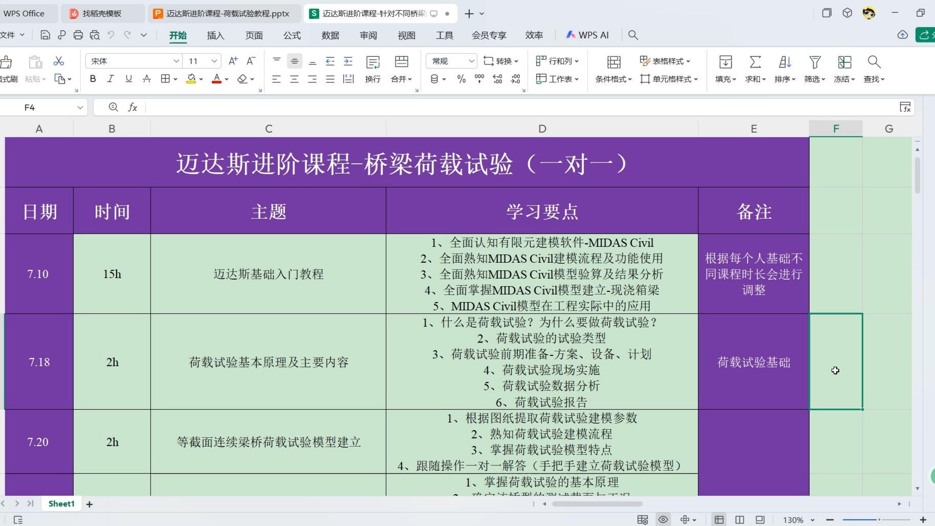 迈达斯进阶课程-荷载试验一对一