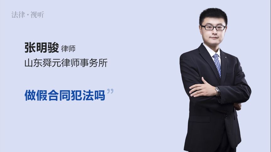 做假合同犯法吗