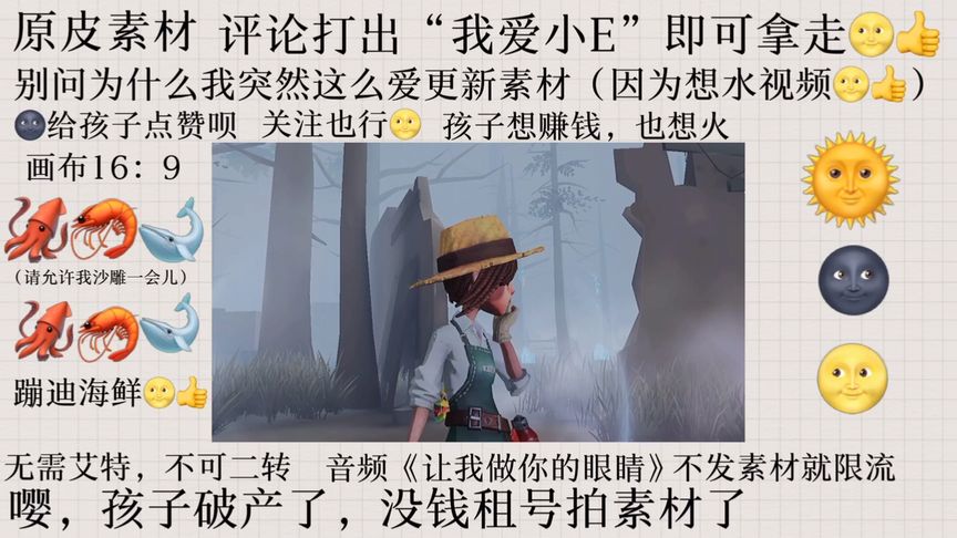 第五人格素材:园丁,医生,调香师原皮素材,无需艾特,不可二转