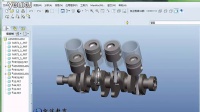 ProE运动仿真动画之四缸发动机气缸 proe动画视频 creo动画视频【...