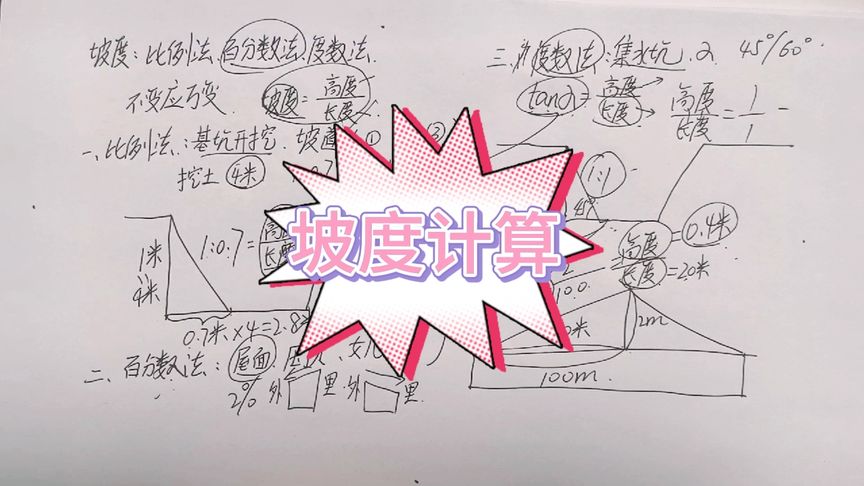 常见坡度有哪几种类型?坡度该怎么理解?手把手教学,包教包会