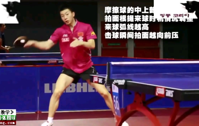 马龙正手拉球动作分析与讲解教学(讲解部分在7:23开始)