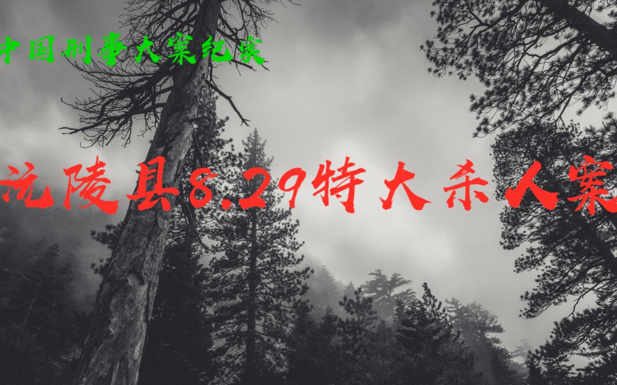 沅陵县8.29特大杀人案侦破纪实 | 中国刑事大案纪实