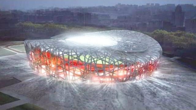 MC我的世界国人建造国家鸟巢体育馆,倒有几分相似