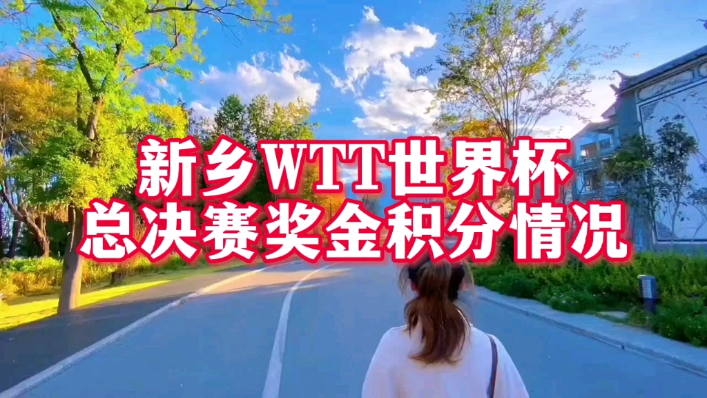 新乡WTT世界杯总决赛奖金积分情况,你认为谁将夺得男单女单冠军