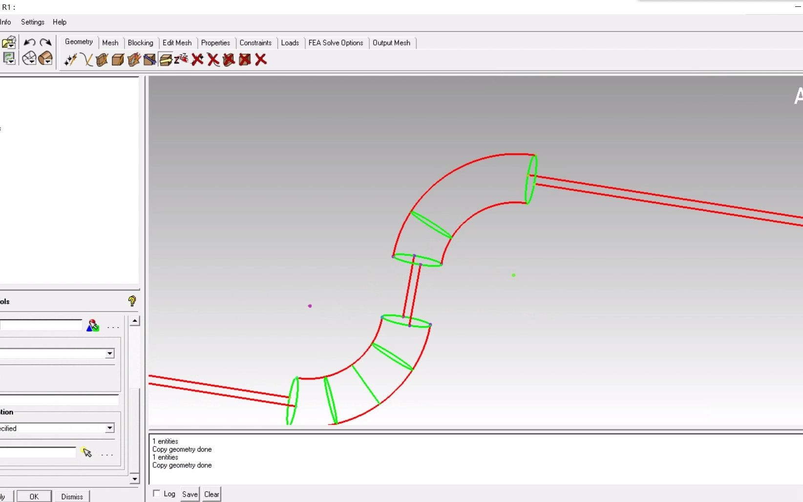 icem无厚度的S型管道结构网格