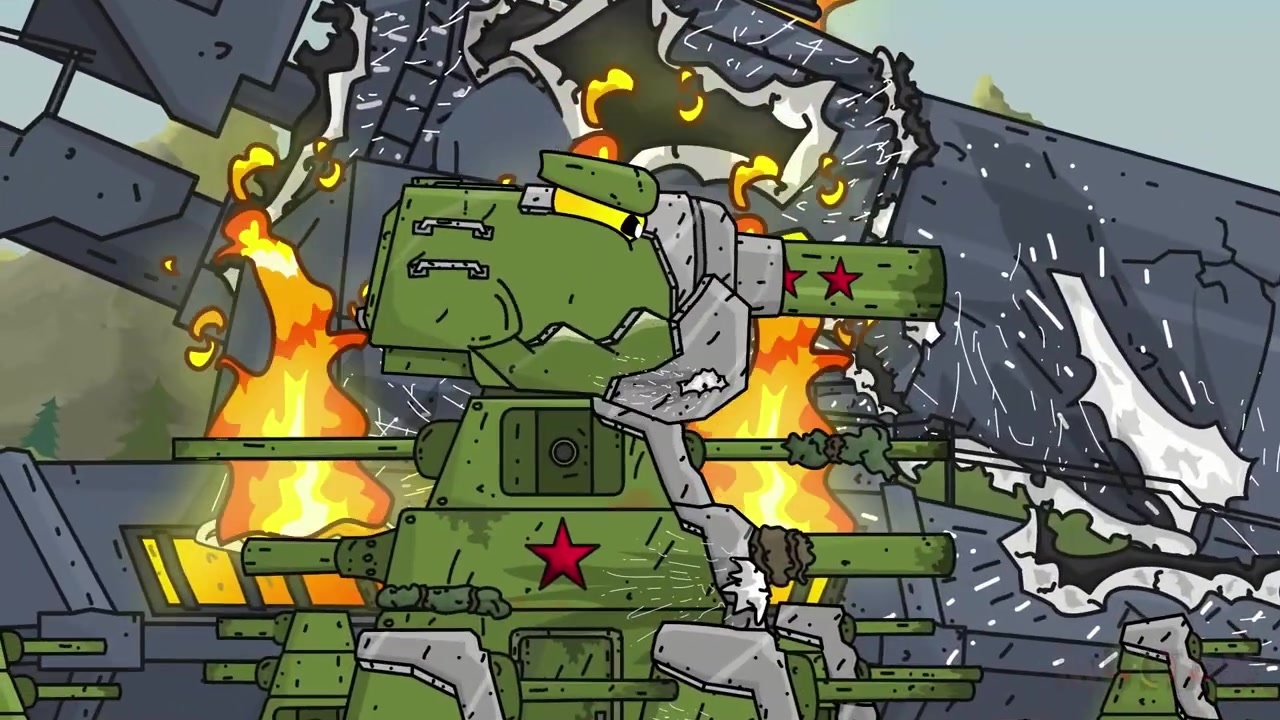 坦克世界动画:与拖车的战斗